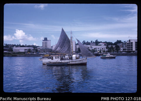 'MV Adi Talei moored off Suva wharf, Fiji' - Pacific Manuscripts Bureau